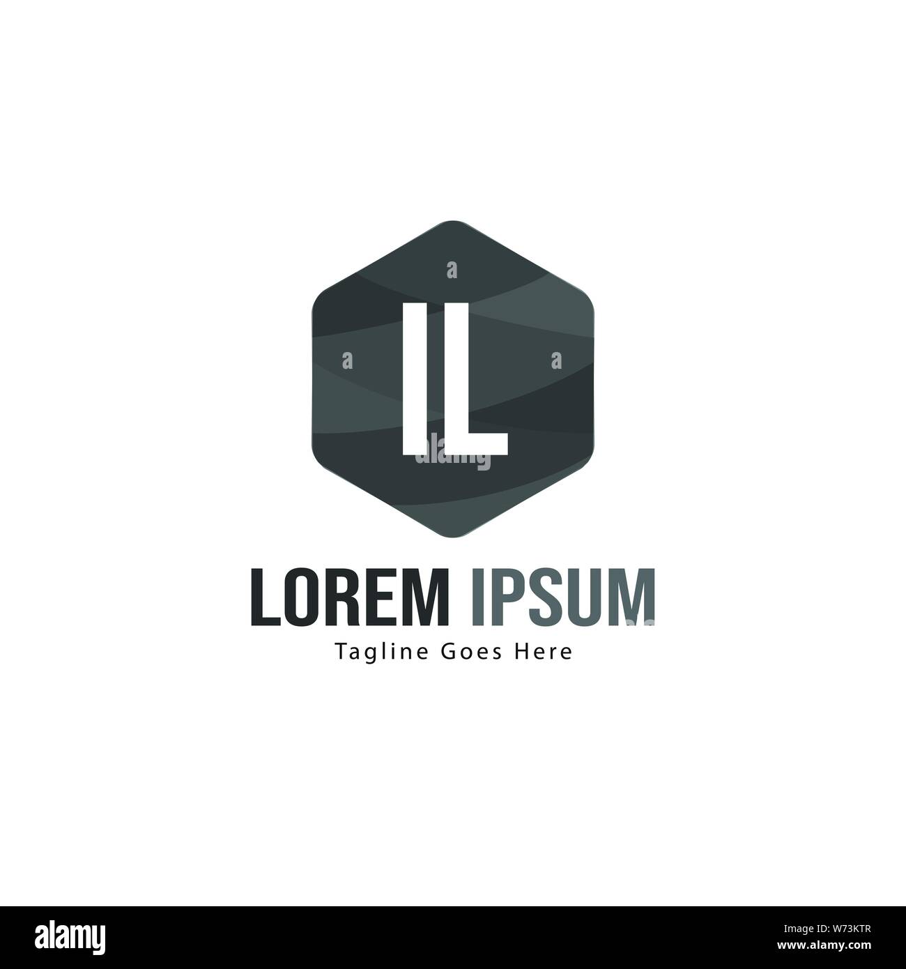 Initial IL logo template with modern frame. Minimalist IL letter logo ...