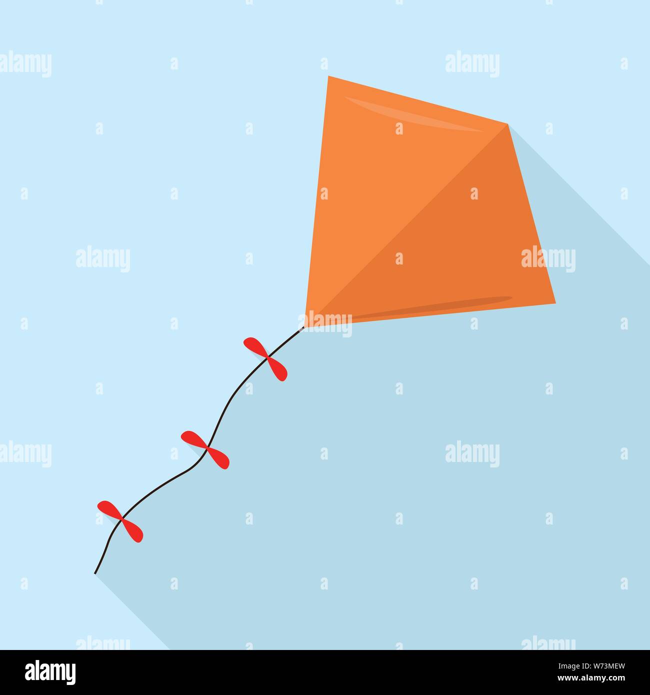 Orange kite icon, flat style Stock Vector Image & Art - Alamy