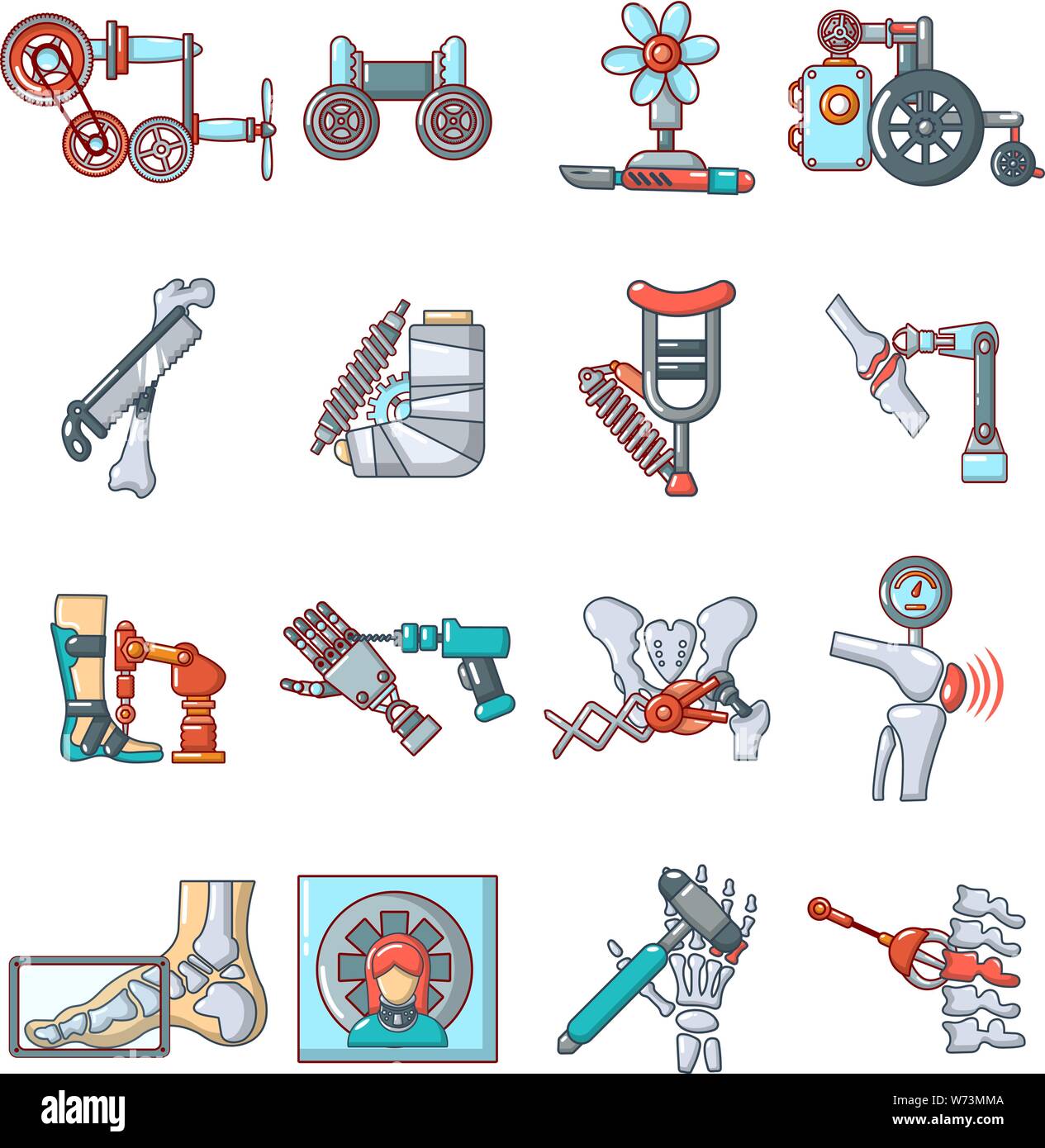 Modern surgery icons set, cartoon style Stock Vector Image & Art - Alamy