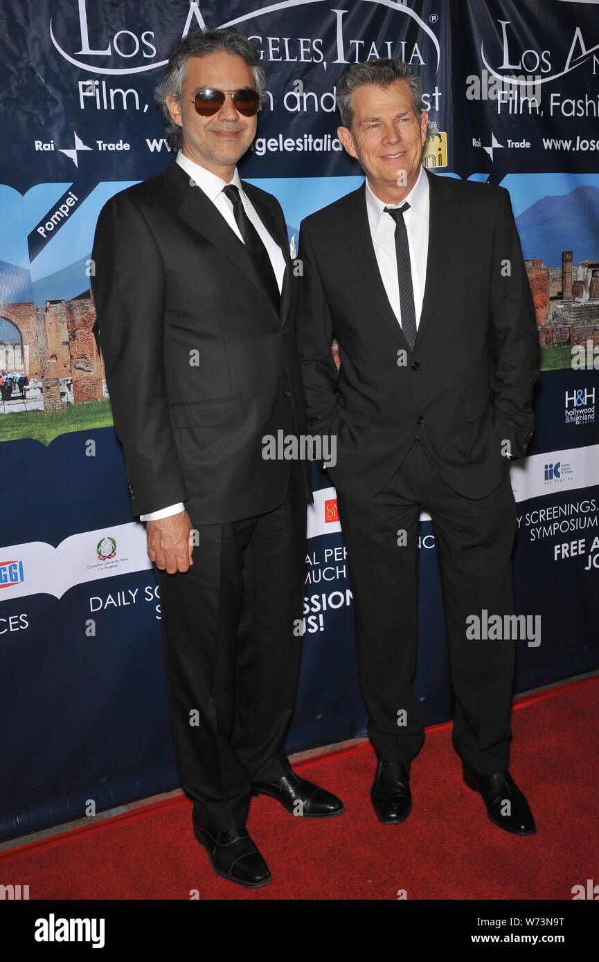 LOS ANGELES, CA. March 01, 2010: Andrea Bocelli & producer David Foster ...