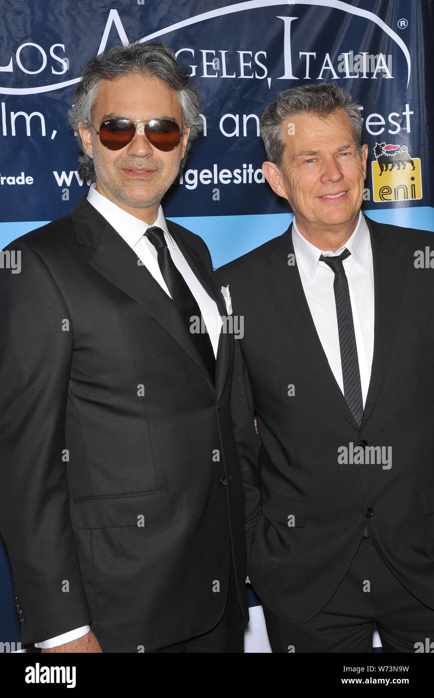 LOS ANGELES, CA. March 01, 2010: Andrea Bocelli & producer David Foster ...