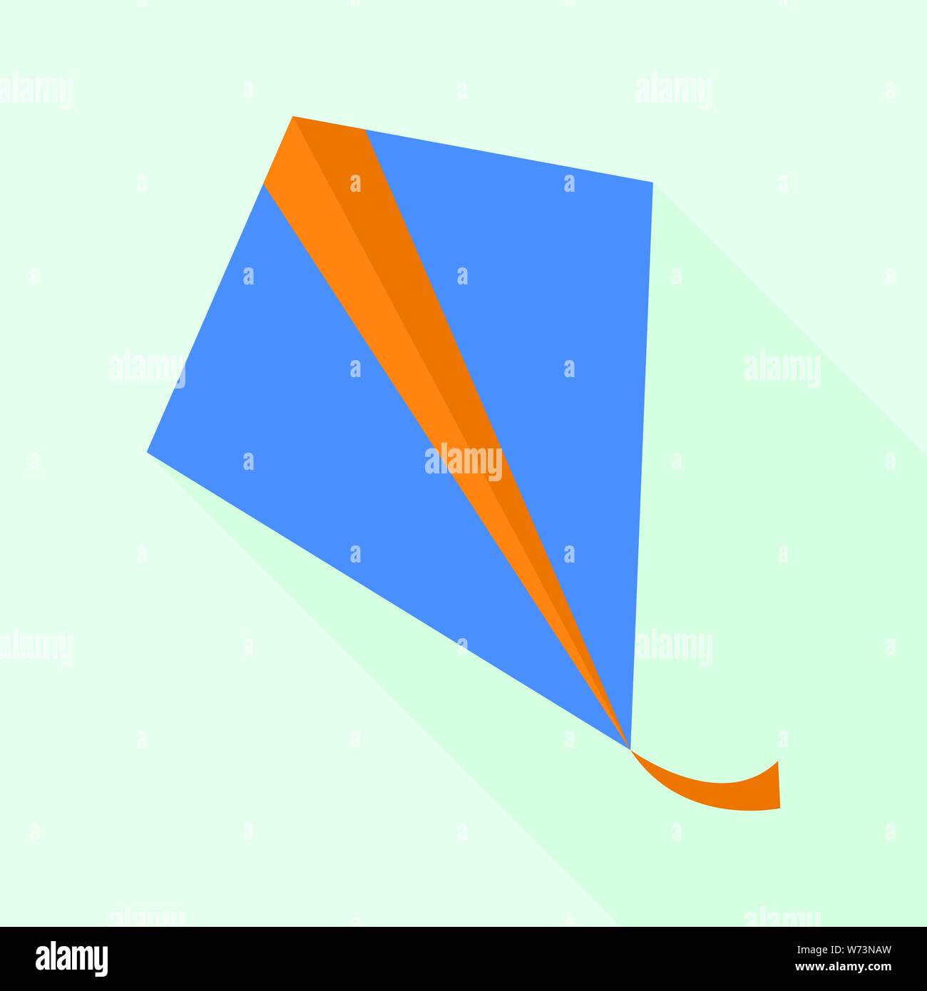 Blue orange kite icon, flat style Stock Vector Image & Art - Alamy