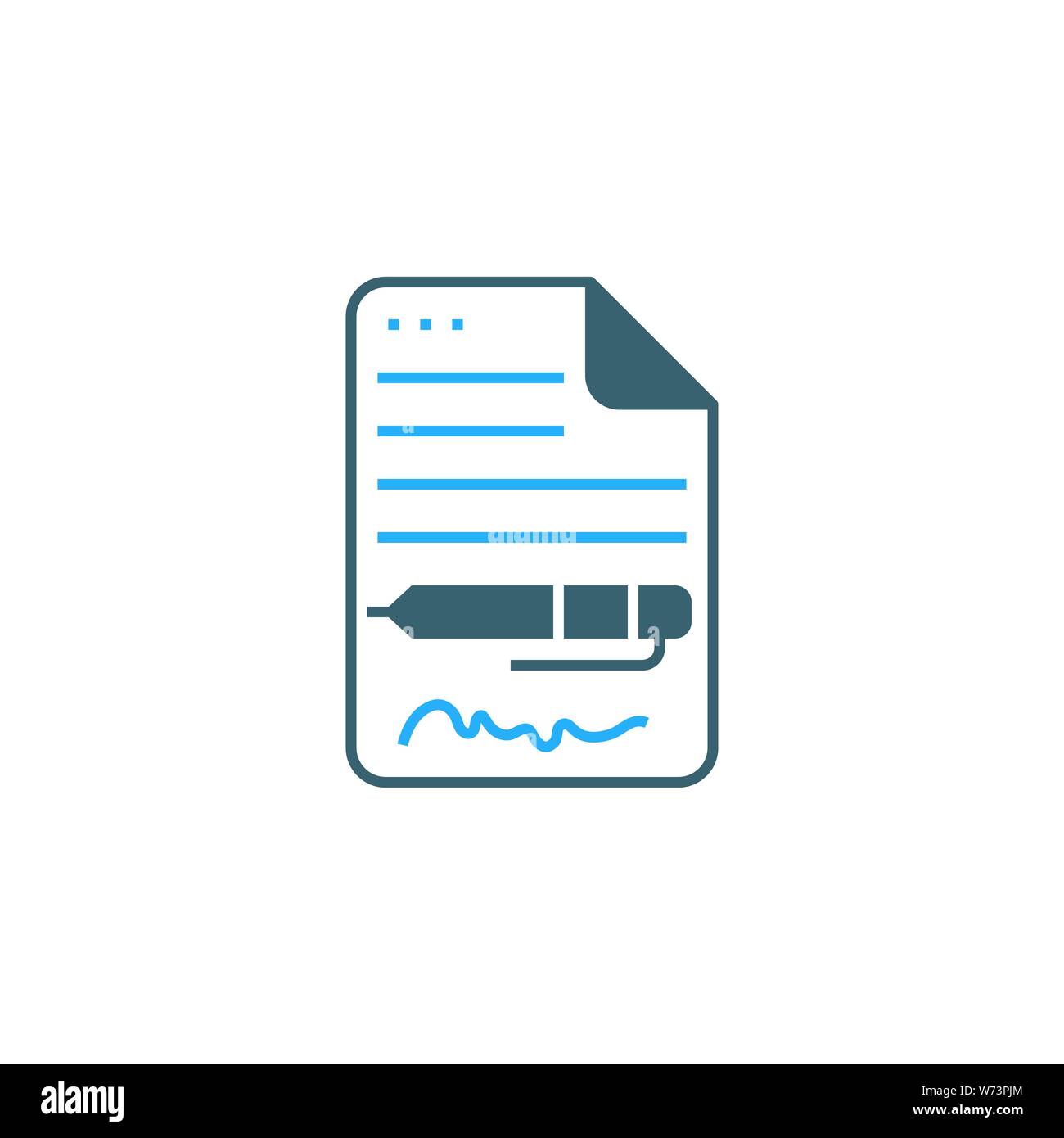 Contract related vector glyph icon Stock Vector Image & Art - Alamy