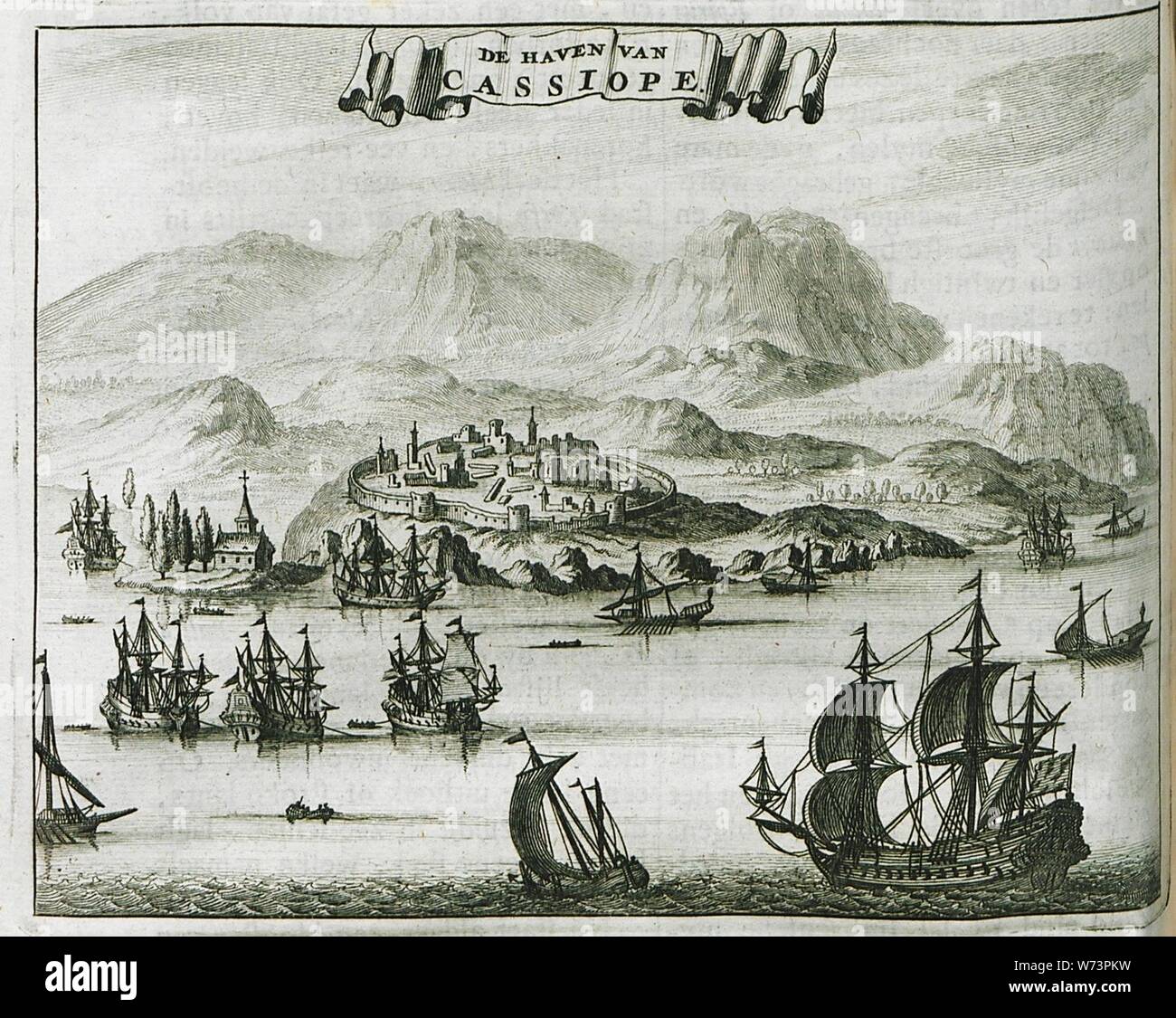 De Haven van Cassiope - Dapper Olfert - 1688 Stock Photo - Alamy
