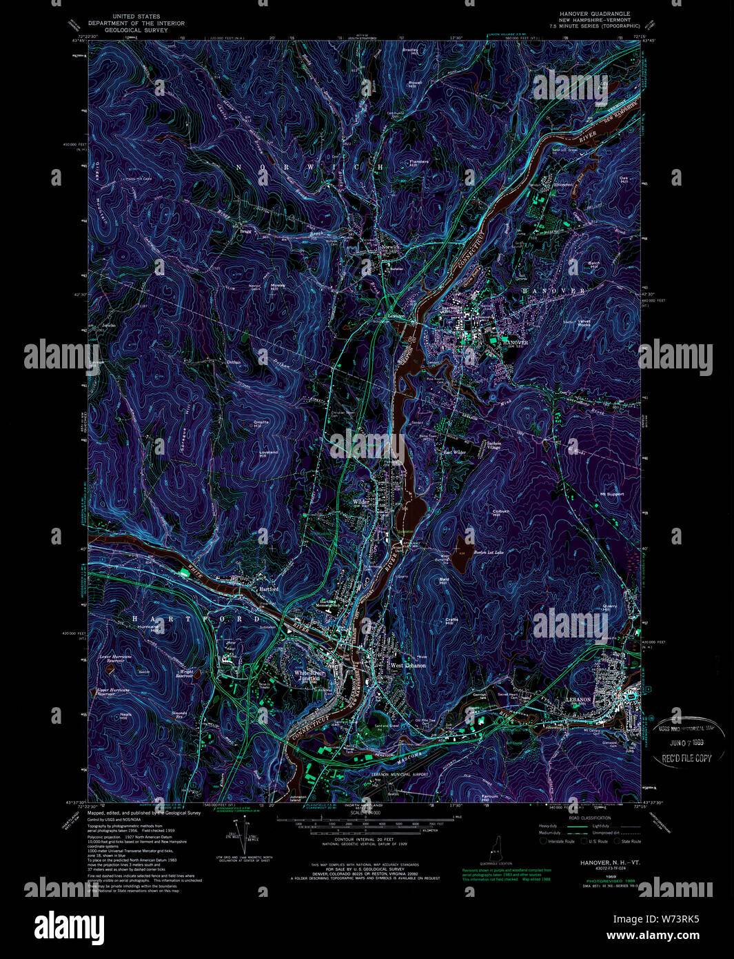 Hanover nh map hi-res stock photography and images - Alamy