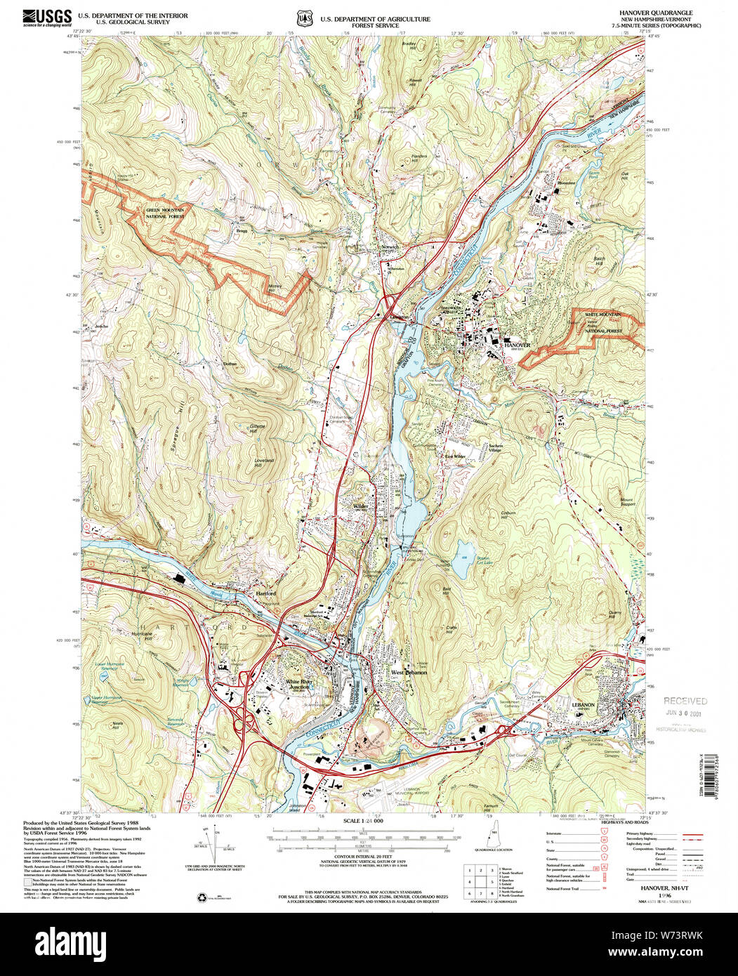 Hanover new hampshire map hi-res stock photography and images - Alamy