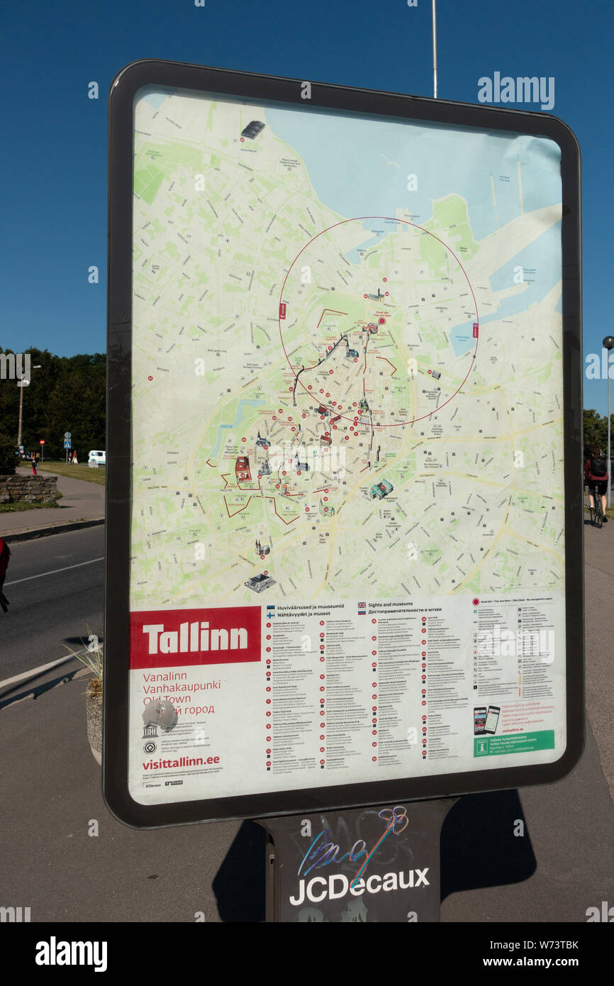 Tallinn tourist map hi-res stock photography and images - Alamy