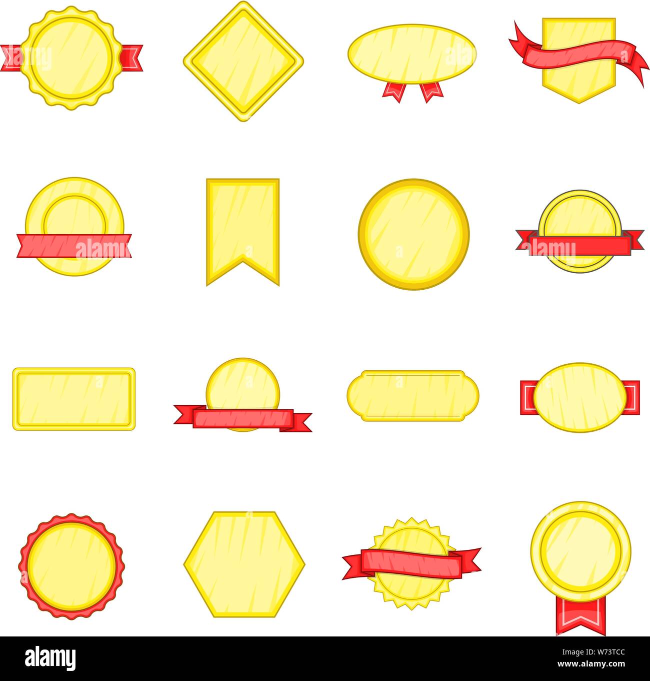Empty label icons set, cartoon style Stock Vector Image & Art - Alamy