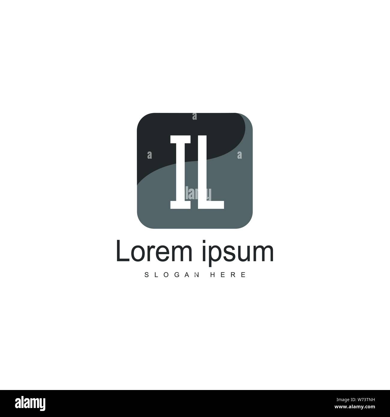 Initial IL logo template with modern frame. Minimalist IL letter logo ...