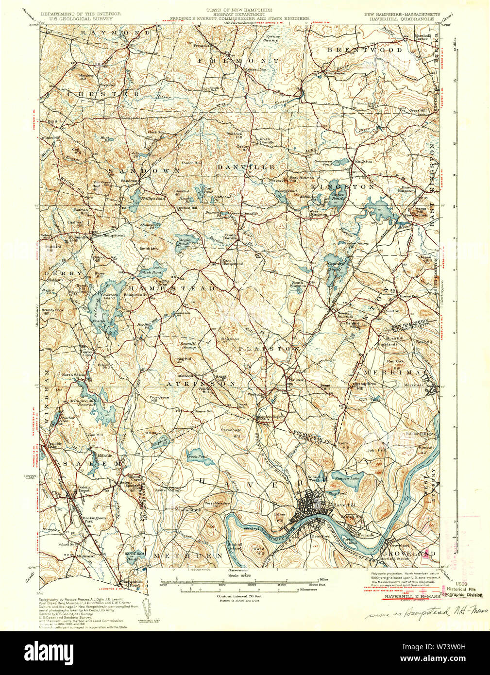 Haverhill new hampshire map hi-res stock photography and images - Alamy