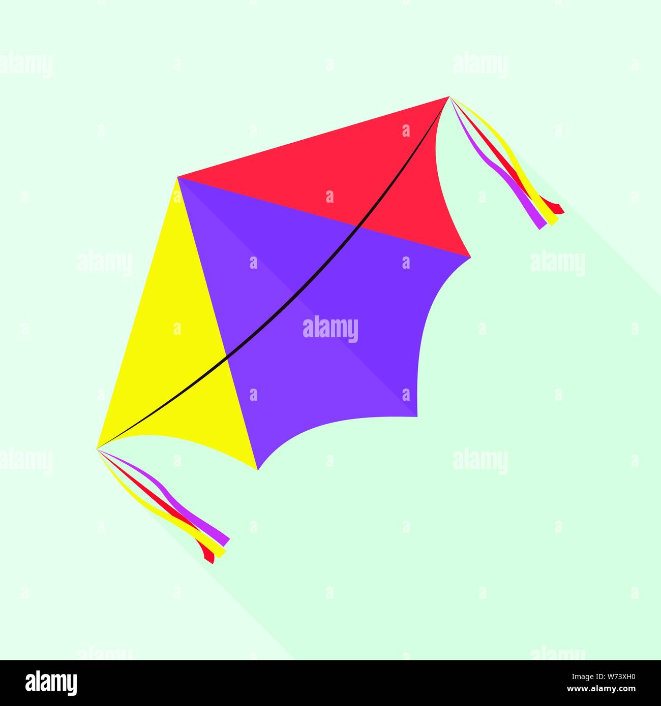 Yellow and purple kite Stock Vector Images - Alamy