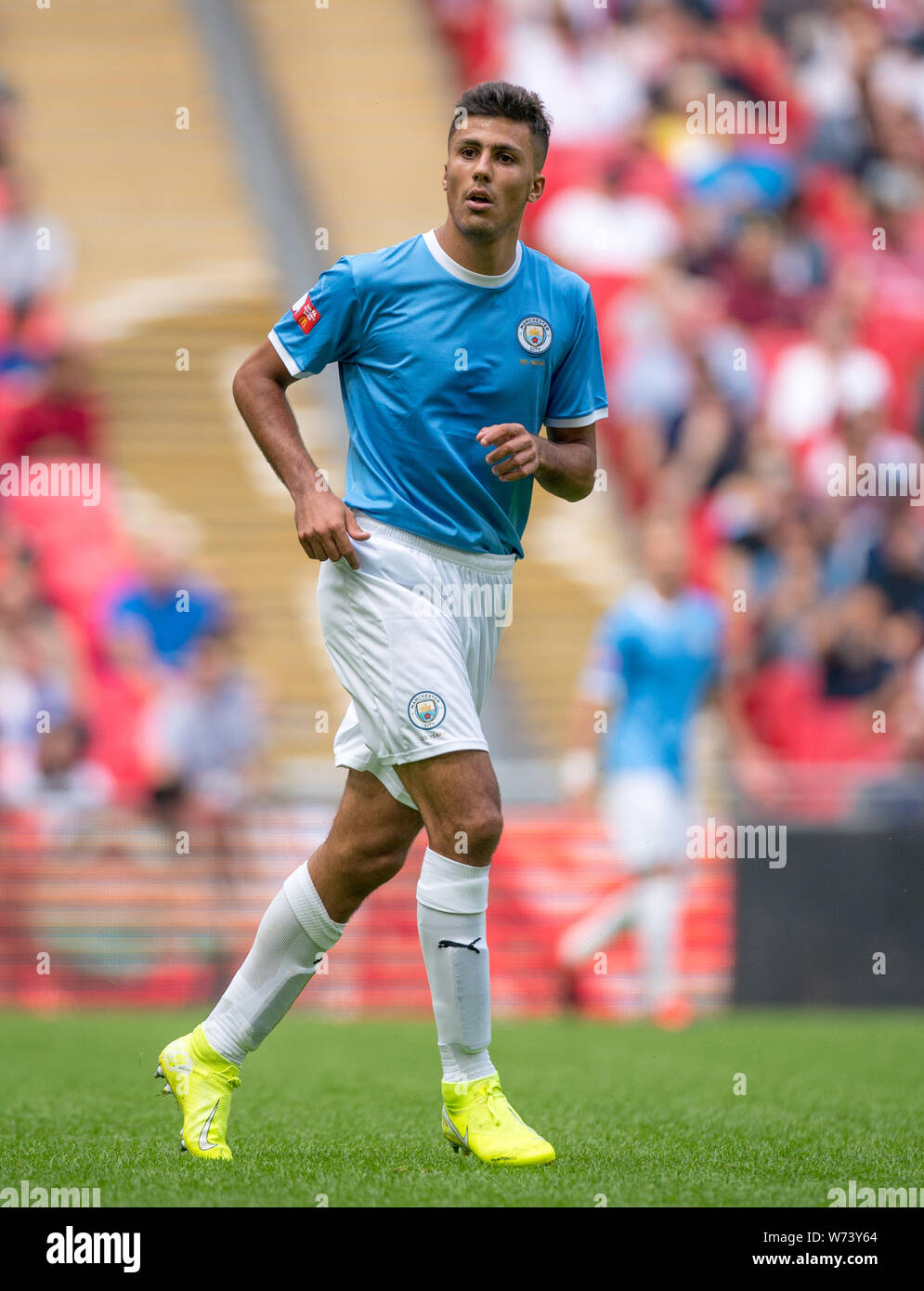 London, UK. 04th Aug, 2019. Rodrigo of Man City during the FA Community ...