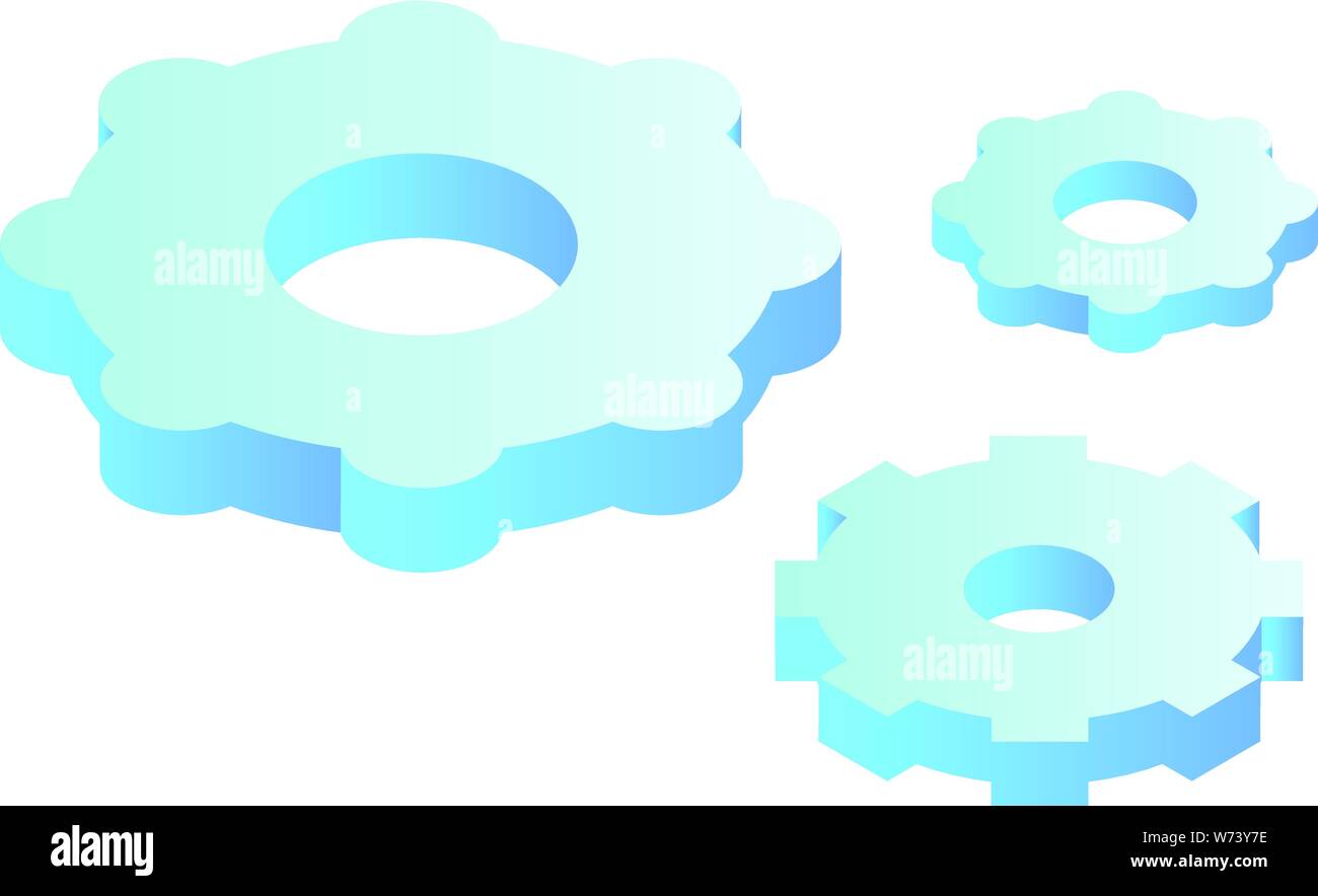 Gear system icon, isometric style Stock Vector Image & Art - Alamy