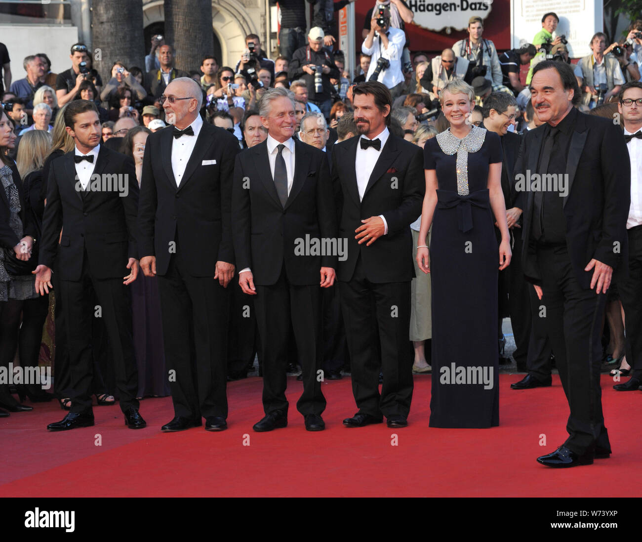 CANNES, FRANCE. May 14, 2010: Oliver Stone, Michael Douglas, Carey ...