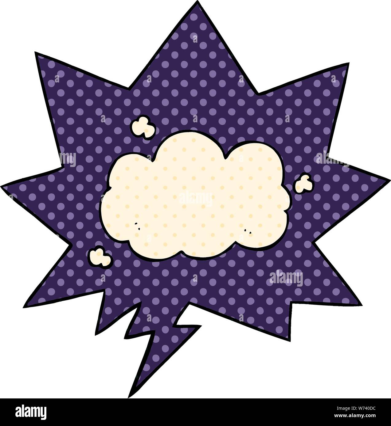 cartoon cloud with speech bubble in comic book style Stock Vector Image ...