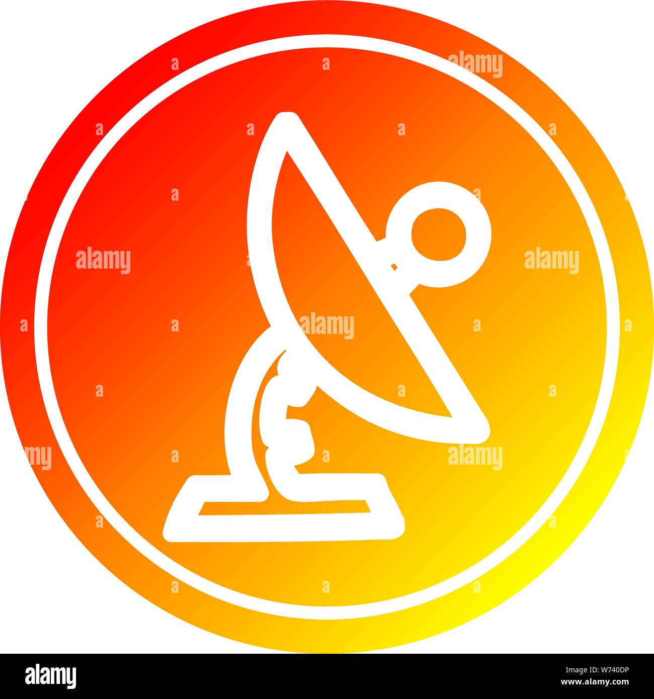 satellite dish circular icon with warm gradient finish Stock Vector Image & Art - Alamy