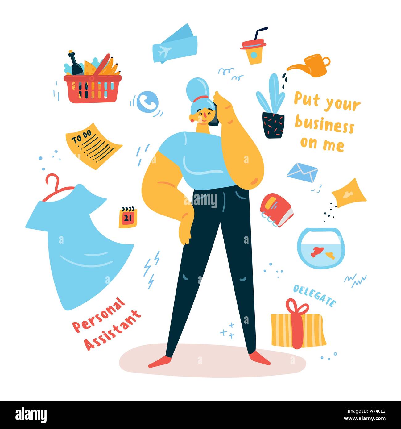 Personal assistant Stock Vector Images - Alamy