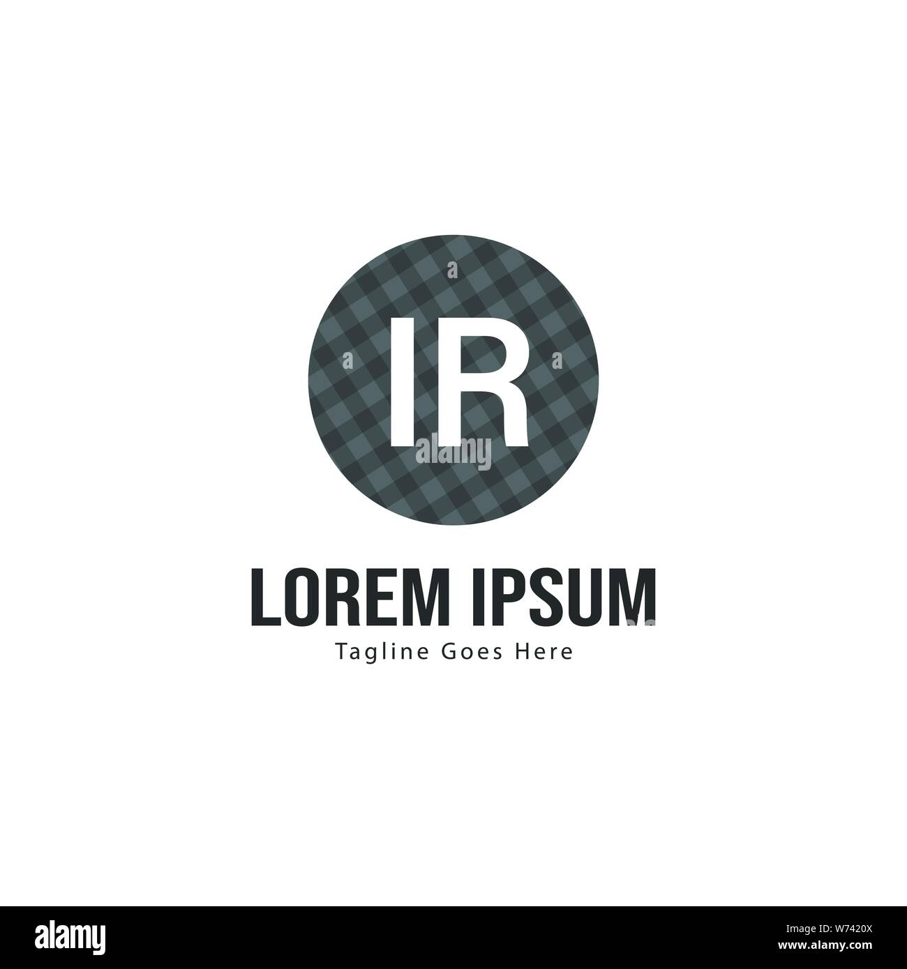 Initial IR logo template with modern frame. Minimalist IR letter logo ...