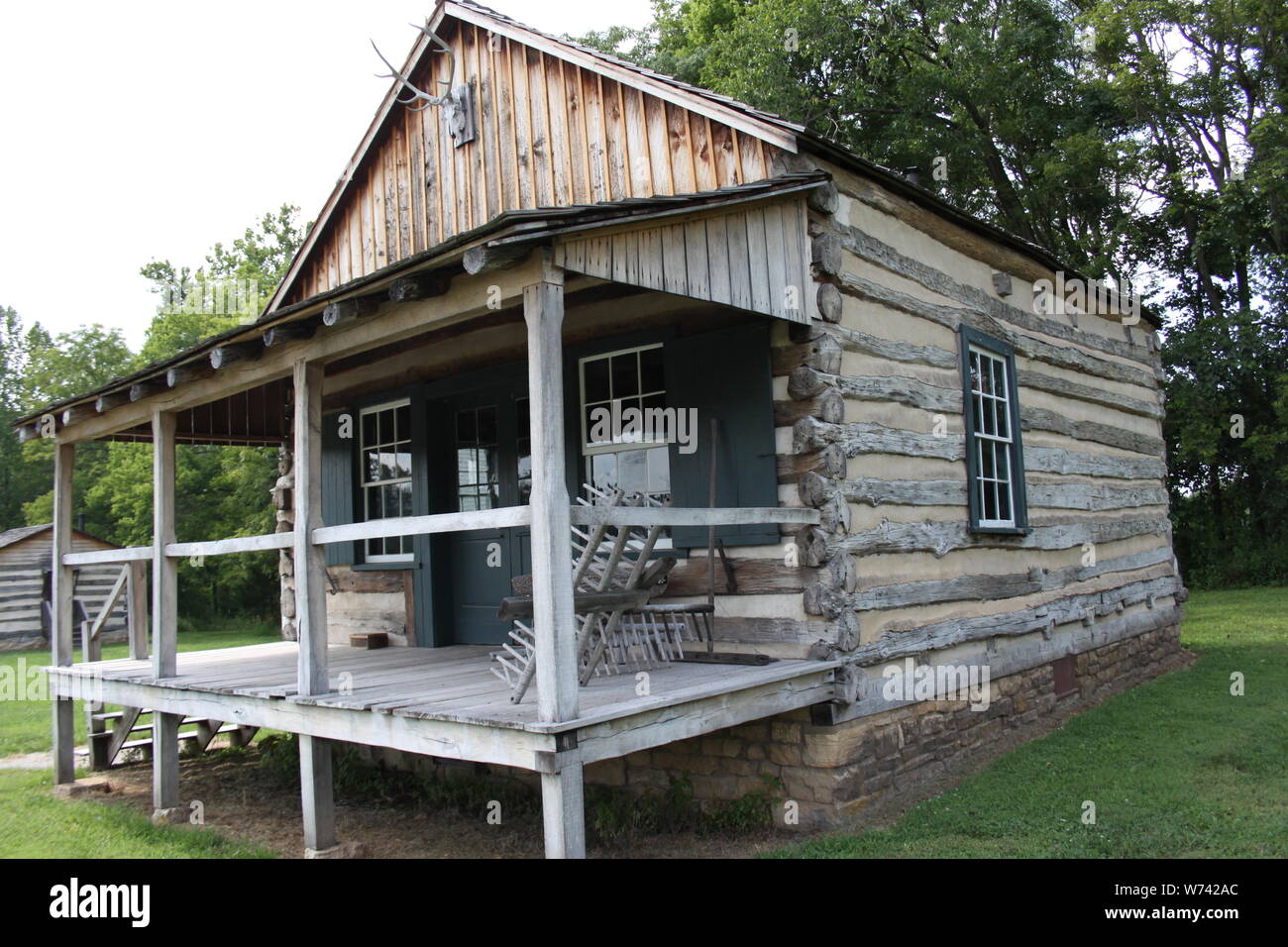 Log Cabin in Boonefield Village Stock Photo - Alamy