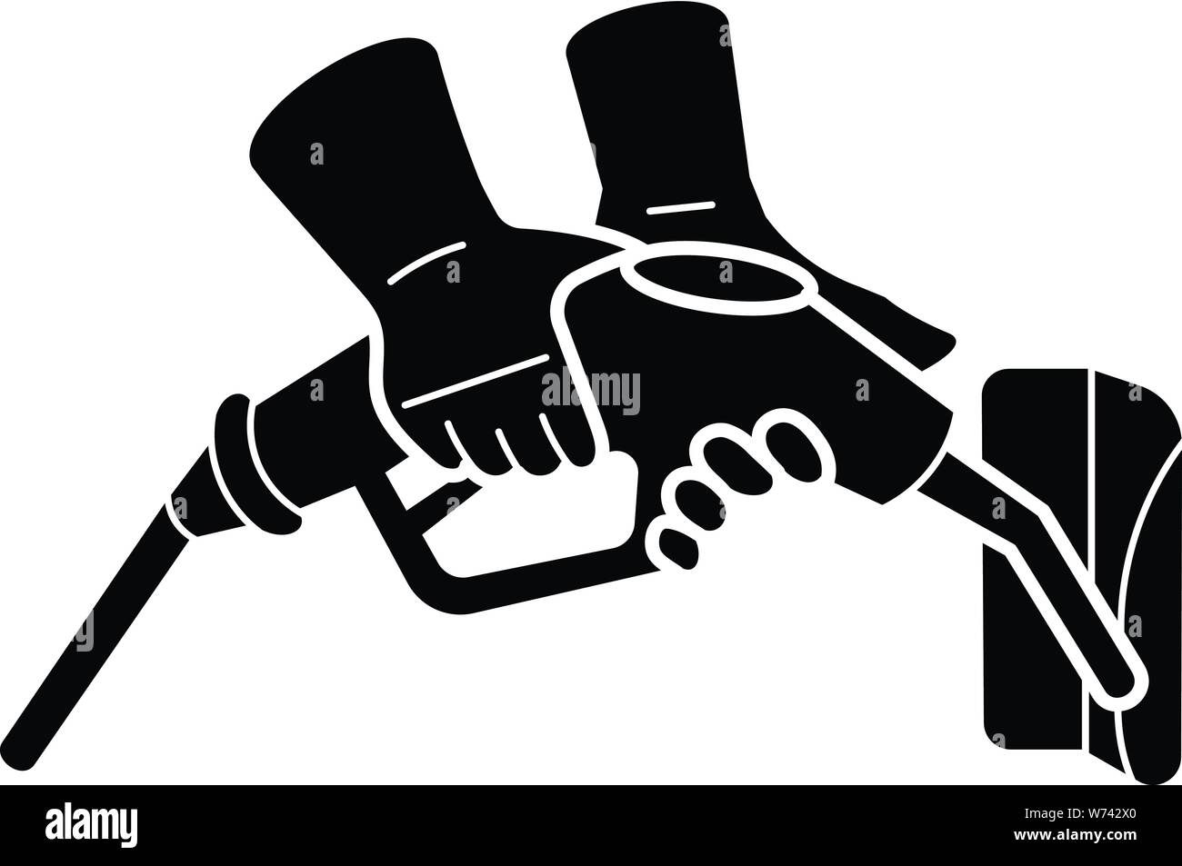 Hand take fuel pistol icon, simple style Stock Vector Image & Art - Alamy
