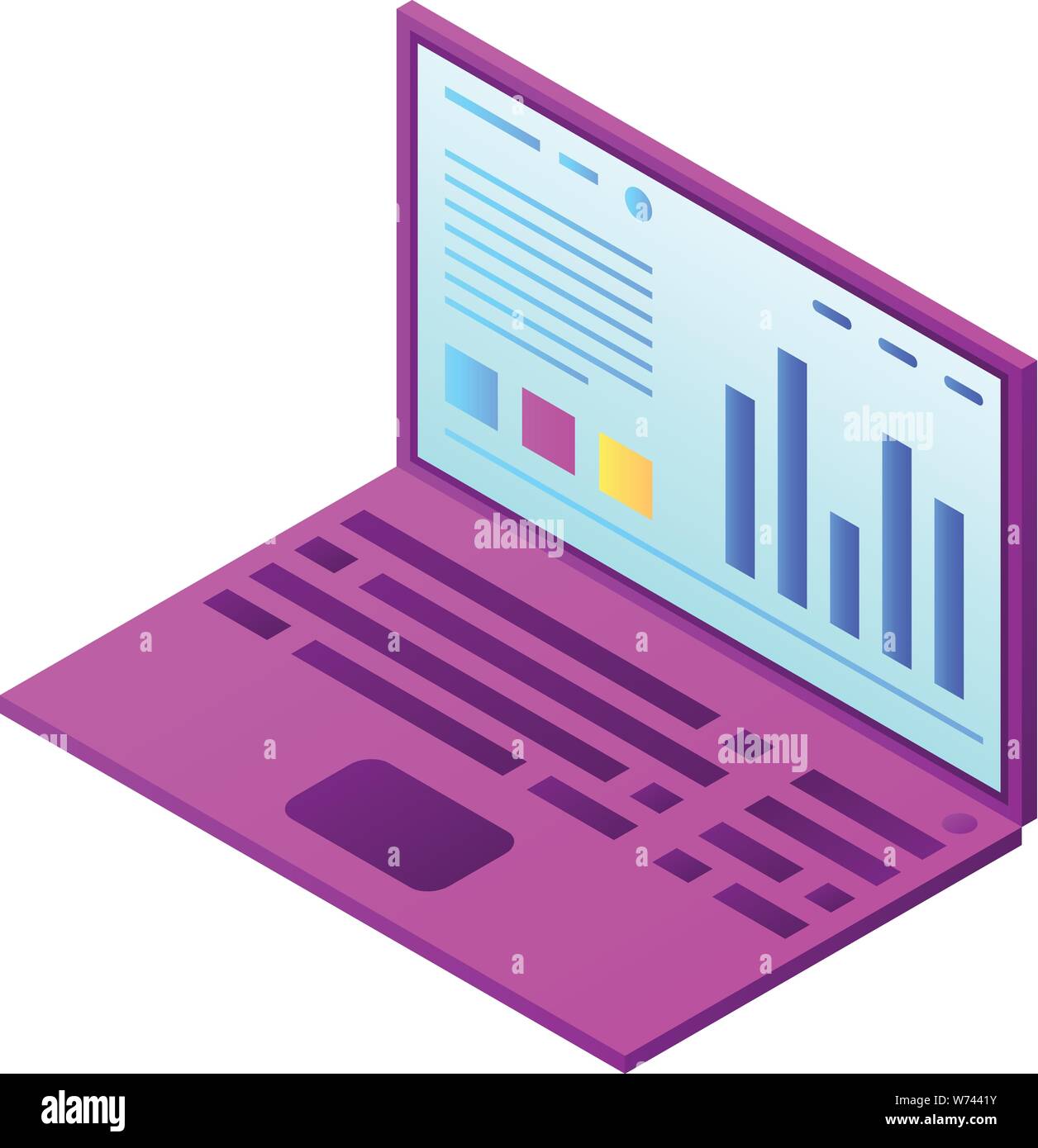 New laptop front black Stock Vector Images - Alamy