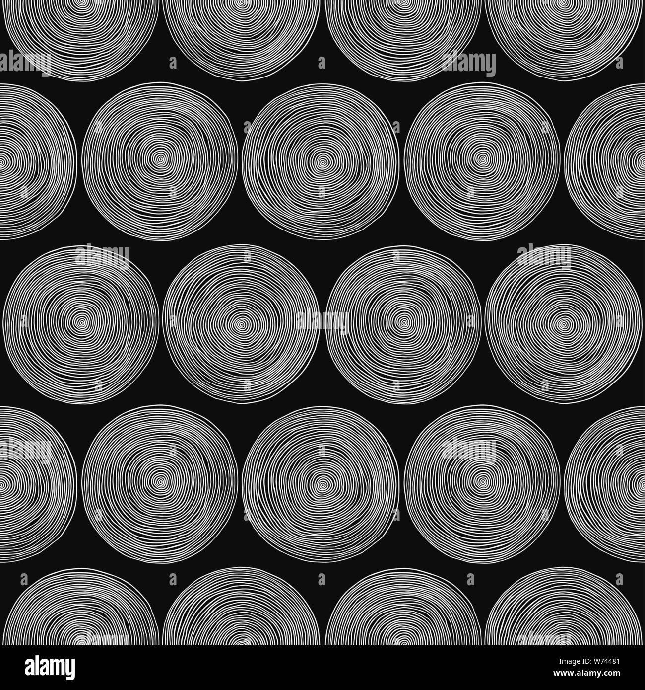 Seamless hand drawn pattern with circles. Made in vector Stock Vector ...