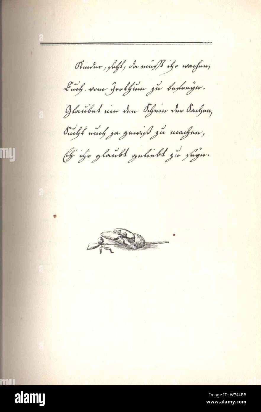 De J W Goethe Annette Manuskript 019 Stock Photo - Alamy