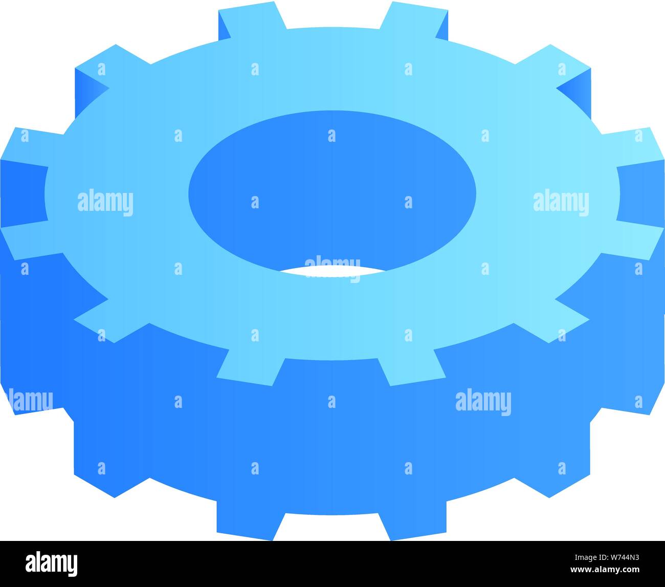 Blue gear icon, isometric style Stock Vector Image & Art - Alamy