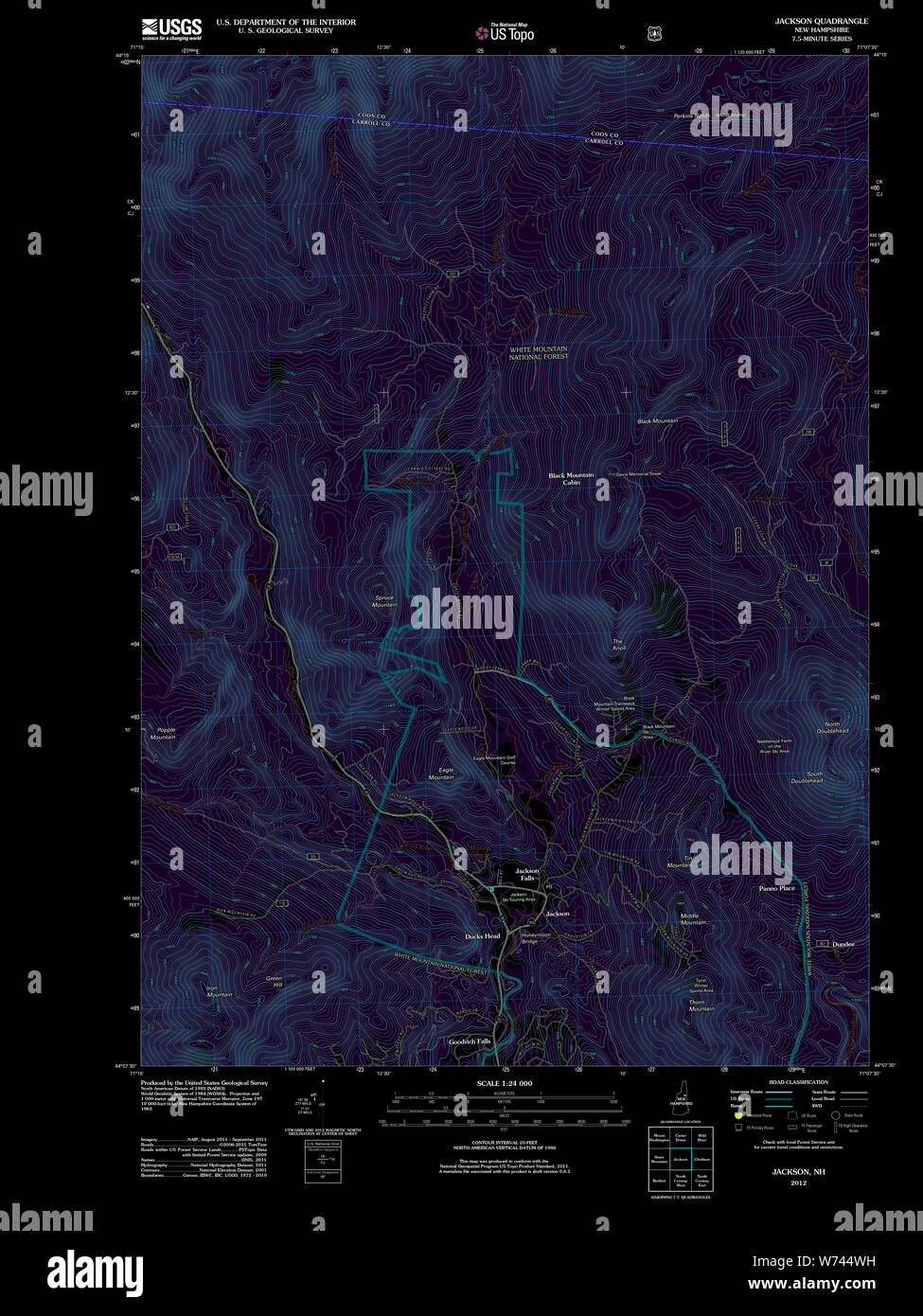 Jackson new hampshire map hi-res stock photography and images - Alamy
