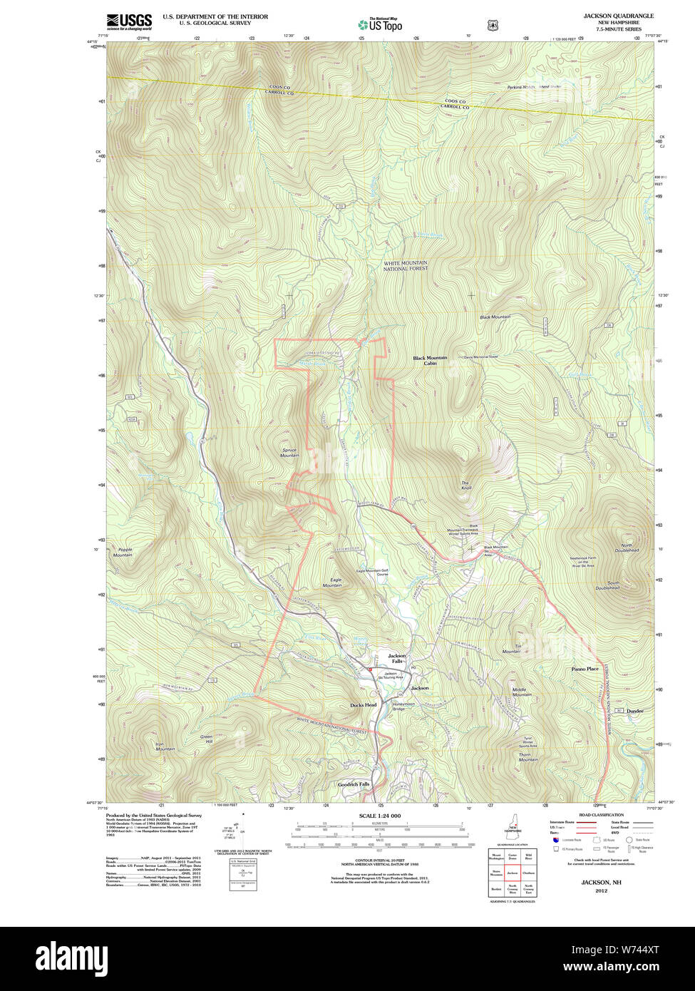 Jackson new hampshire map Cut Out Stock Images & Pictures - Alamy
