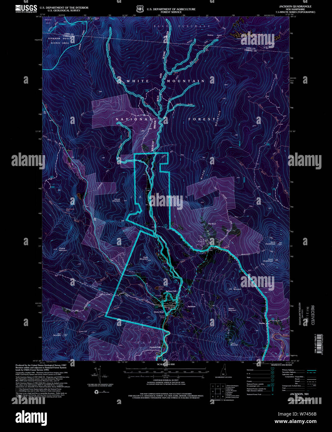 Jackson new hampshire map hi-res stock photography and images - Alamy
