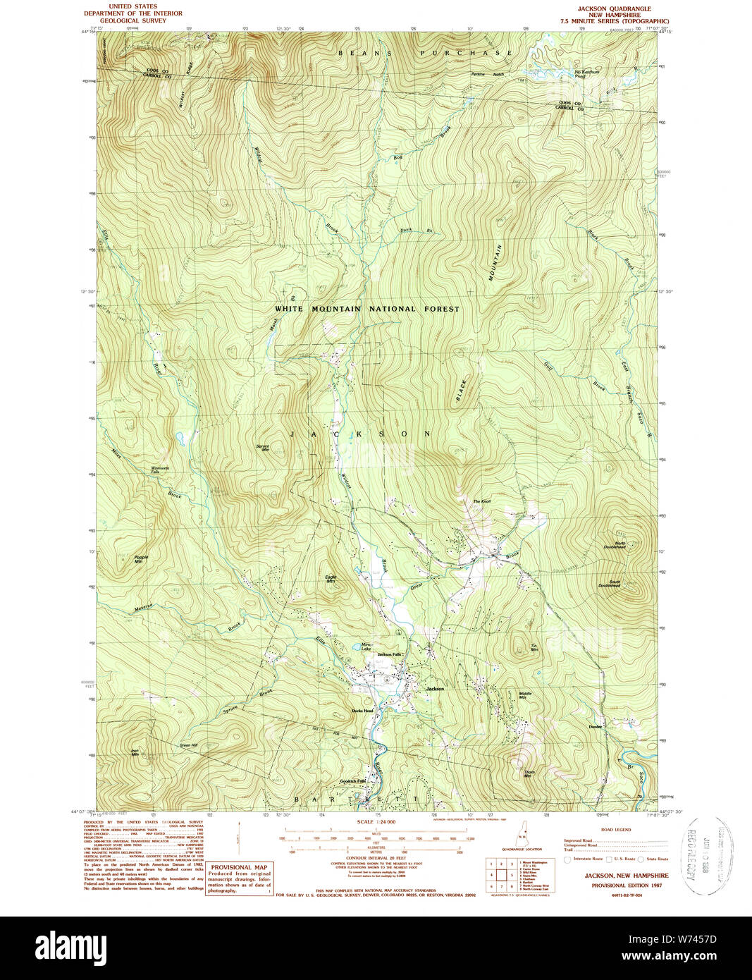 Jackson new hampshire map hi-res stock photography and images - Alamy