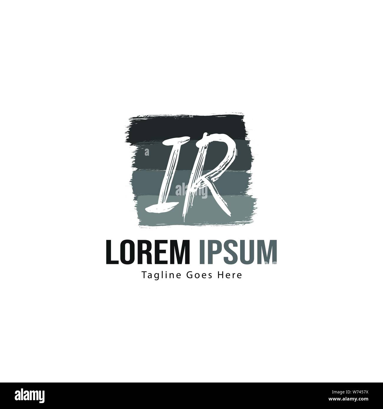 Initial IR logo template with modern frame. Minimalist IR letter logo ...