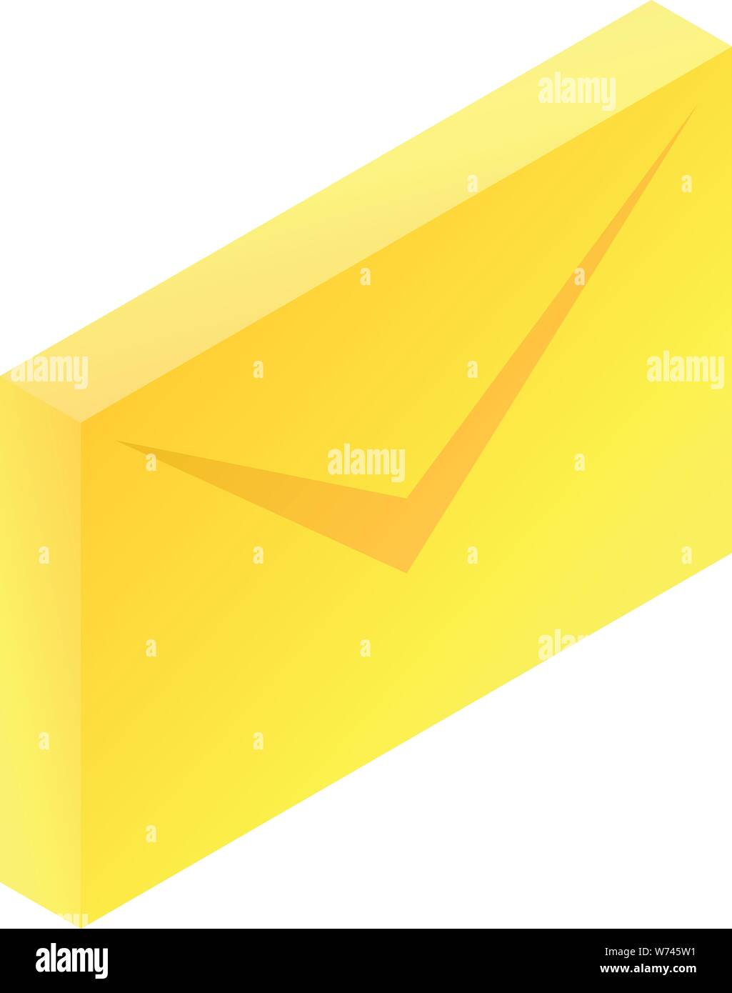 Yellow mail icon, isometric style Stock Vector Image & Art - Alamy