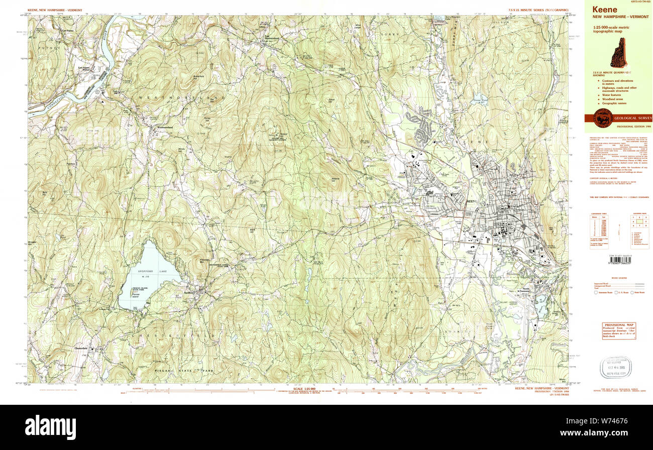 Map of keene new hampshire hi-res stock photography and images - Alamy