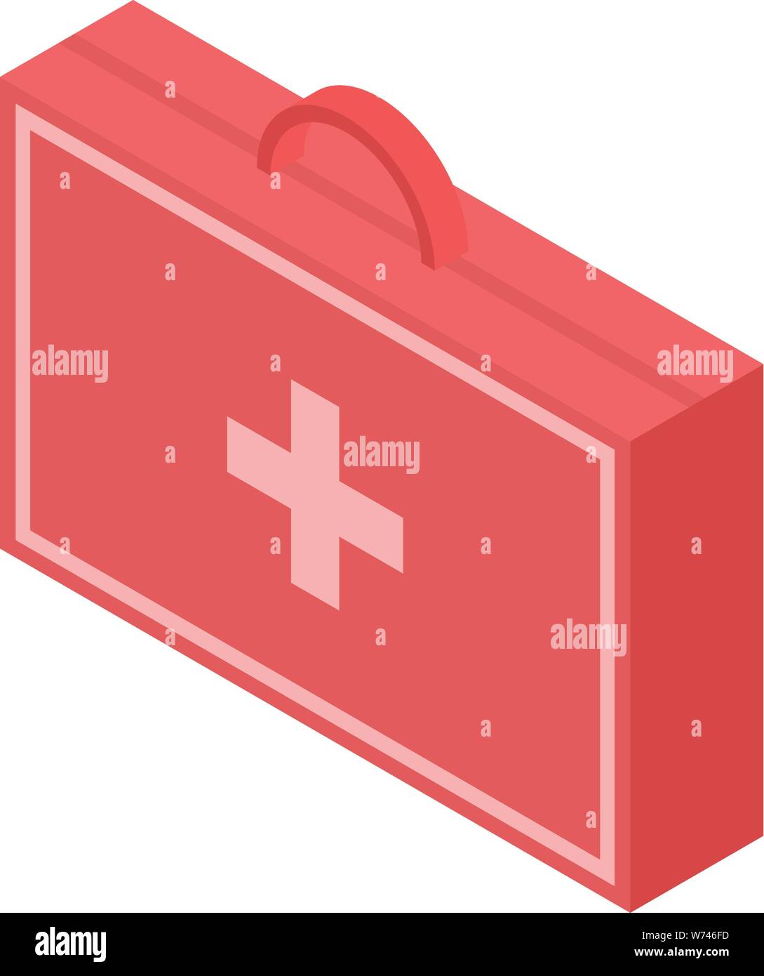 Red first aid kit icon, isometric style Stock Vector Image & Art - Alamy
