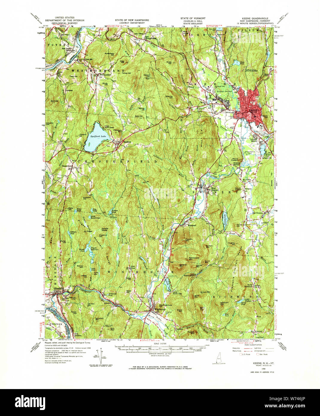 Map of keene Cut Out Stock Images & Pictures - Alamy