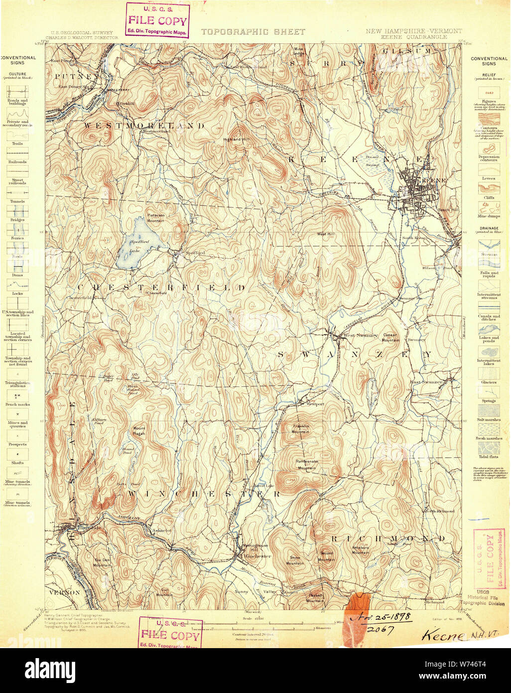 Map of keene new hampshire hi-res stock photography and images - Alamy
