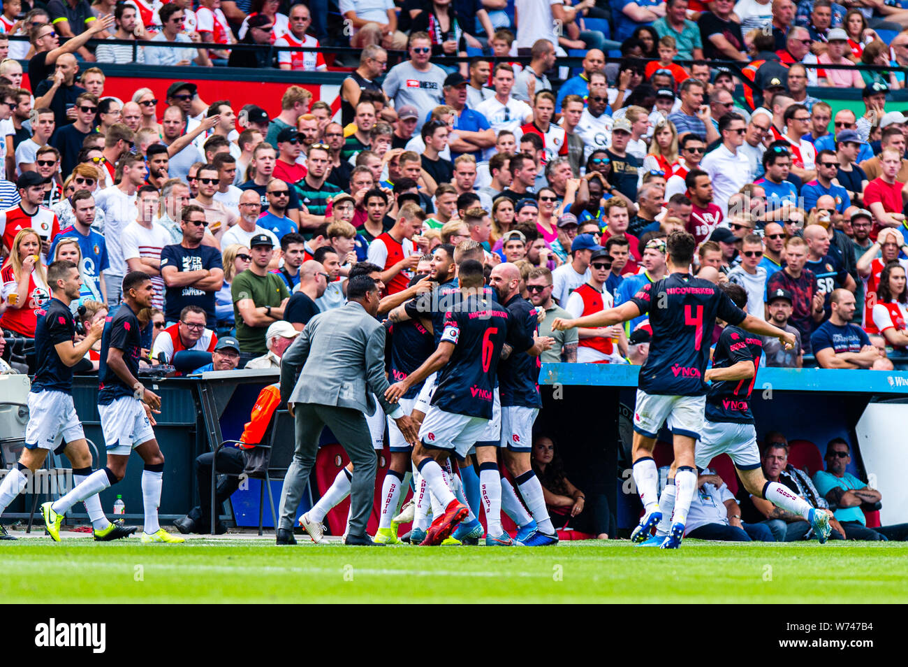 4 augustus 2019 Rotterdam, The Netherlands Soccer Dutch Eredivisie ...