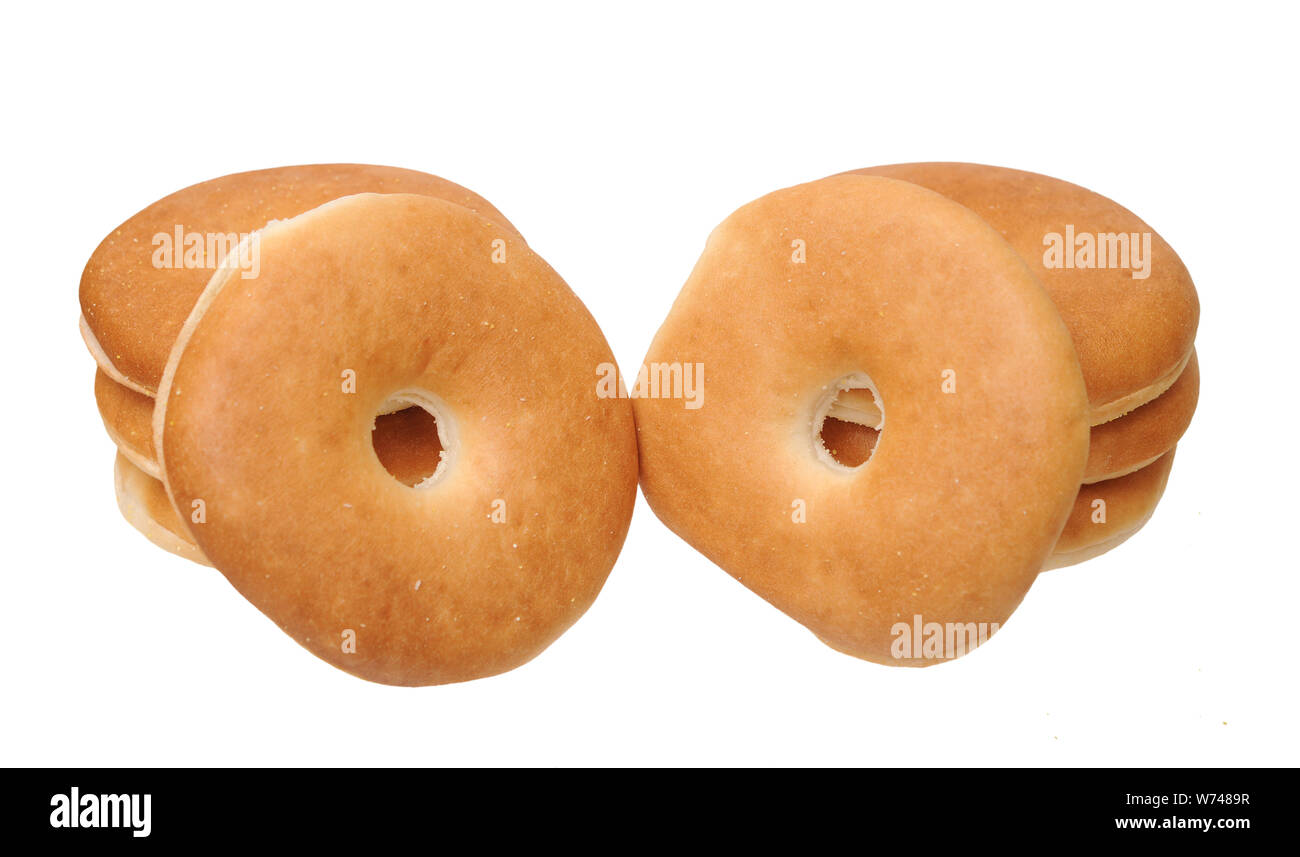 slim bagels isolated on white Stock Photo - Alamy
