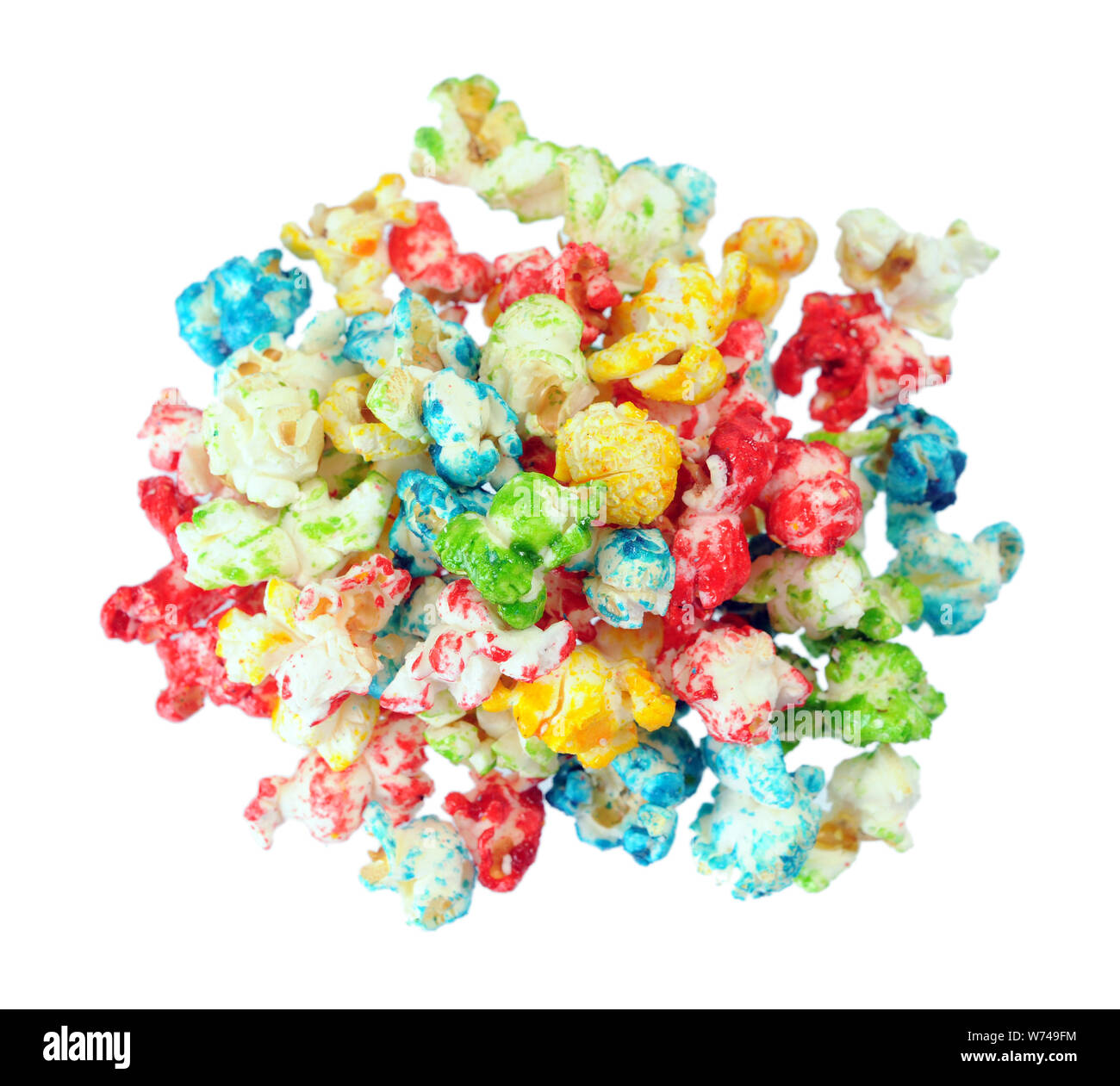 colorful popcorn isolated on white Stock Photo - Alamy