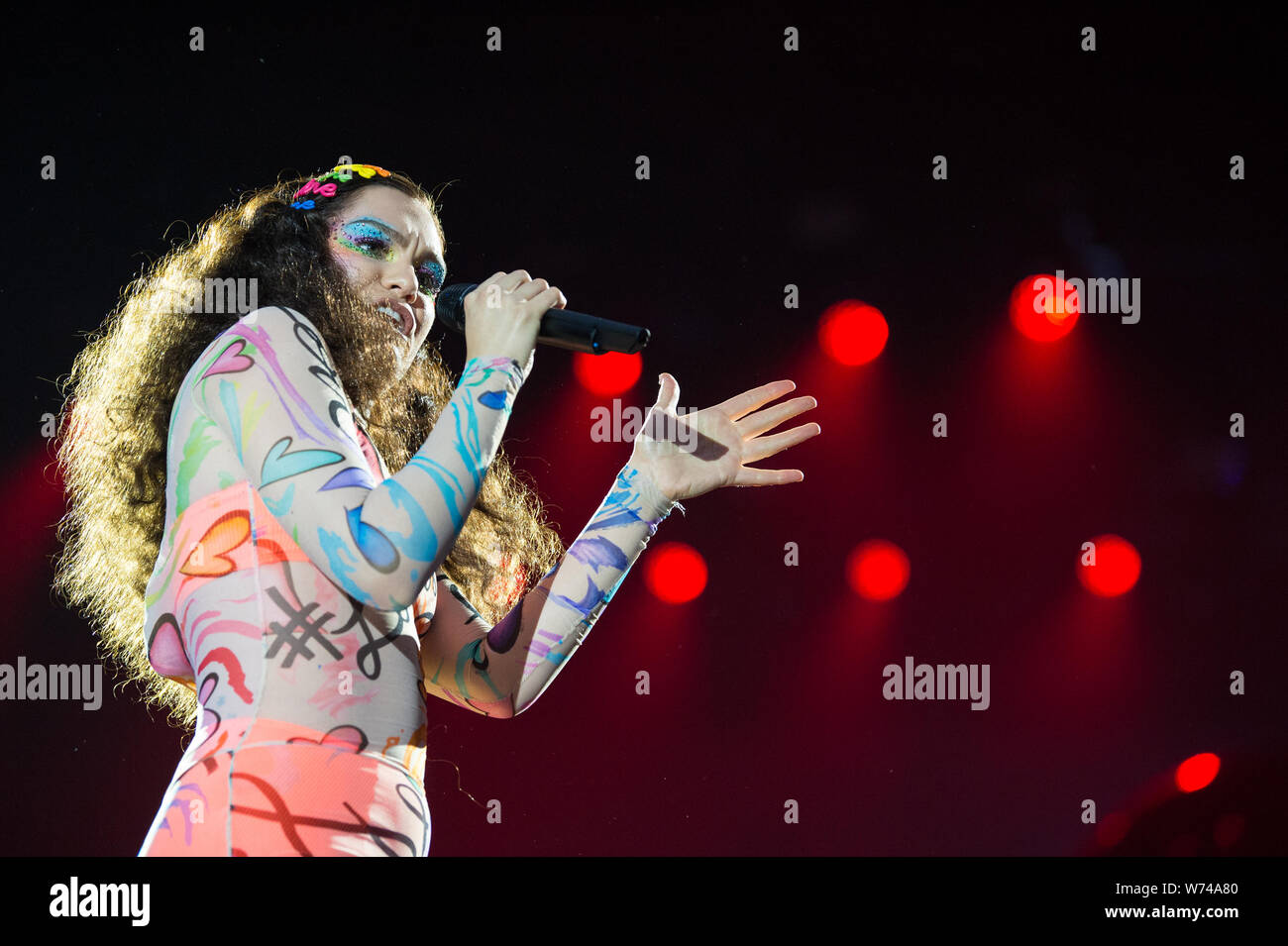Brighton, UK. 4th Aug 2019. Jessie J headlines the main stage at ...