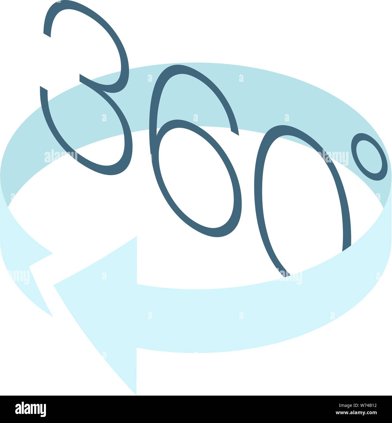 360 grade icon, isometric style Stock Vector Image & Art - Alamy