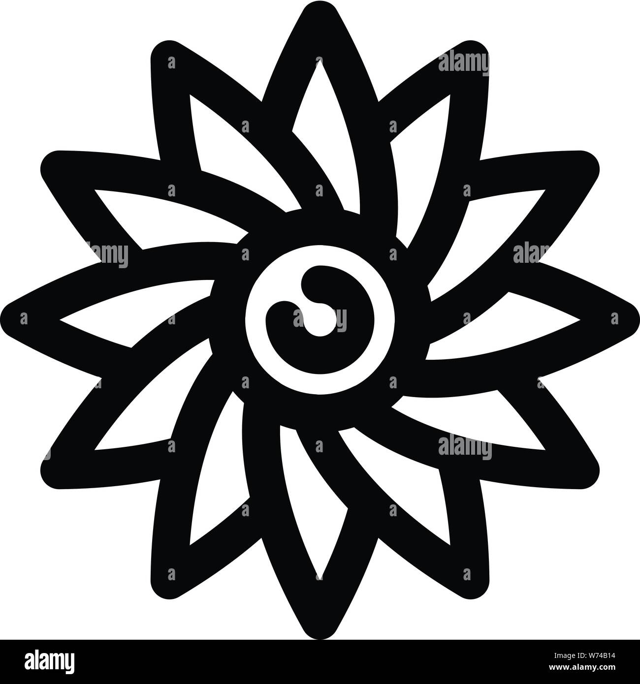 Sunflower icon, outline style Stock Vector Image & Art - Alamy