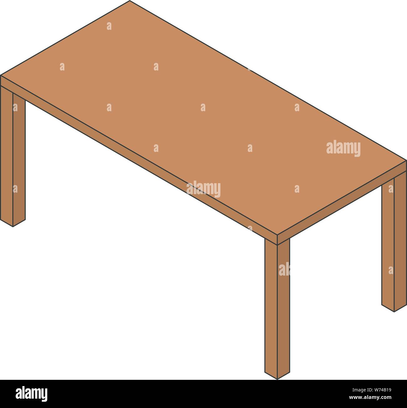 Wood desktop table icon, isometric style Stock Vector Image & Art - Alamy
