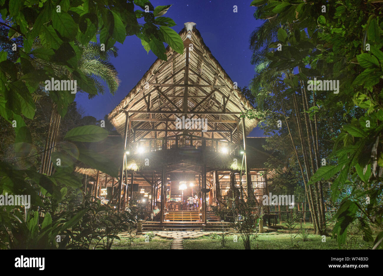 Luxury resort in the jungle, Peruvian Amazon Stock Photo - Alamy