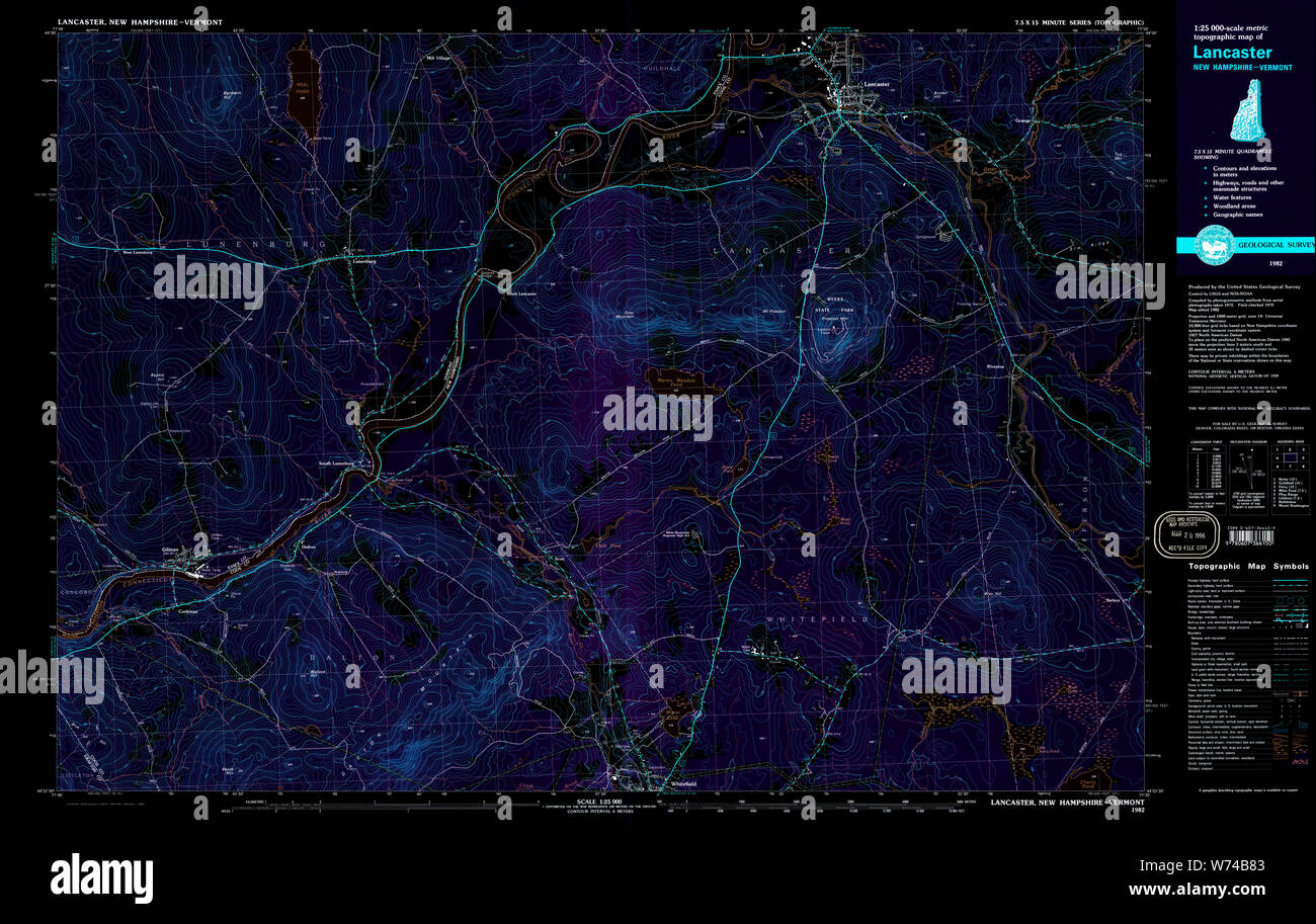 Lancaster new hampshire map hi-res stock photography and images - Alamy