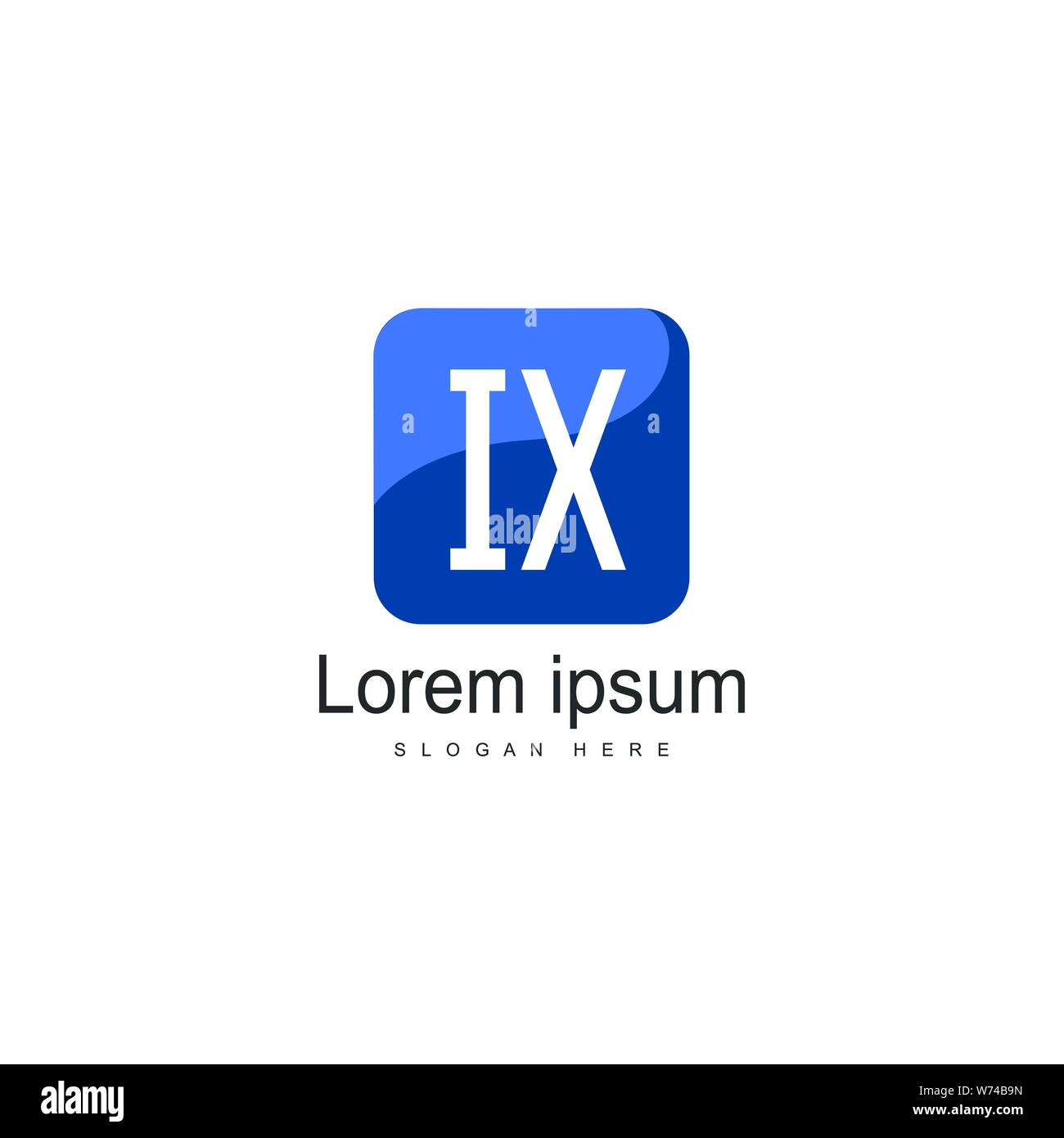 Initial IX logo template with modern frame. Minimalist IX letter logo ...