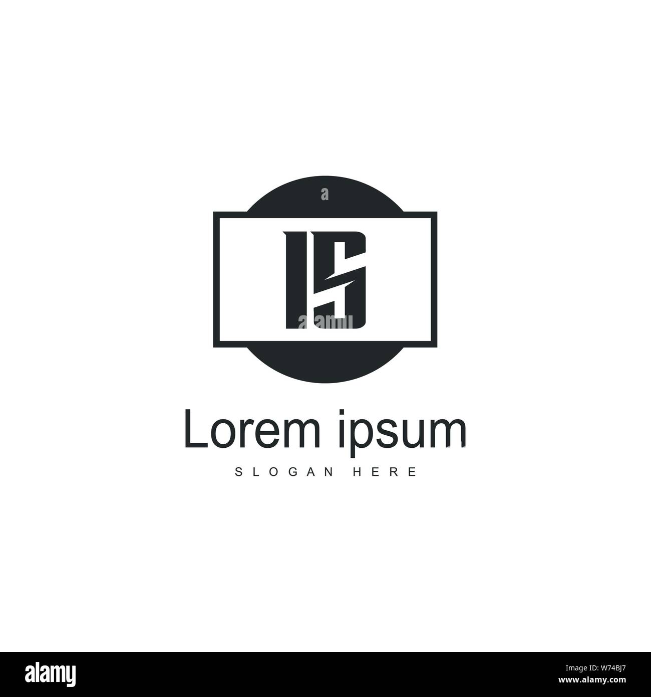 Initial IS logo template with modern frame. Minimalist IS letter logo ...