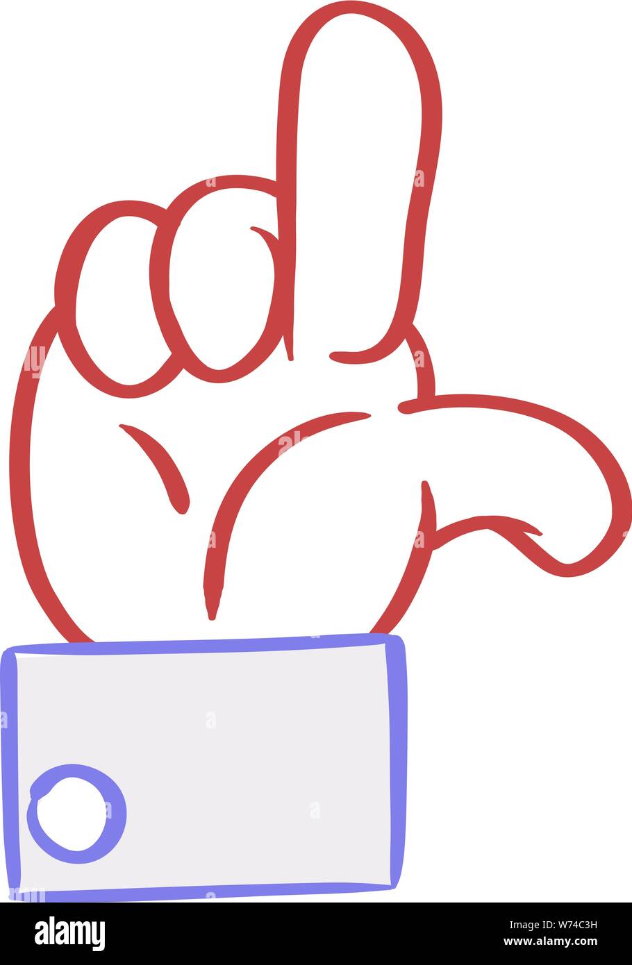 Cartoon holding no sign Stock Vector Images - Alamy